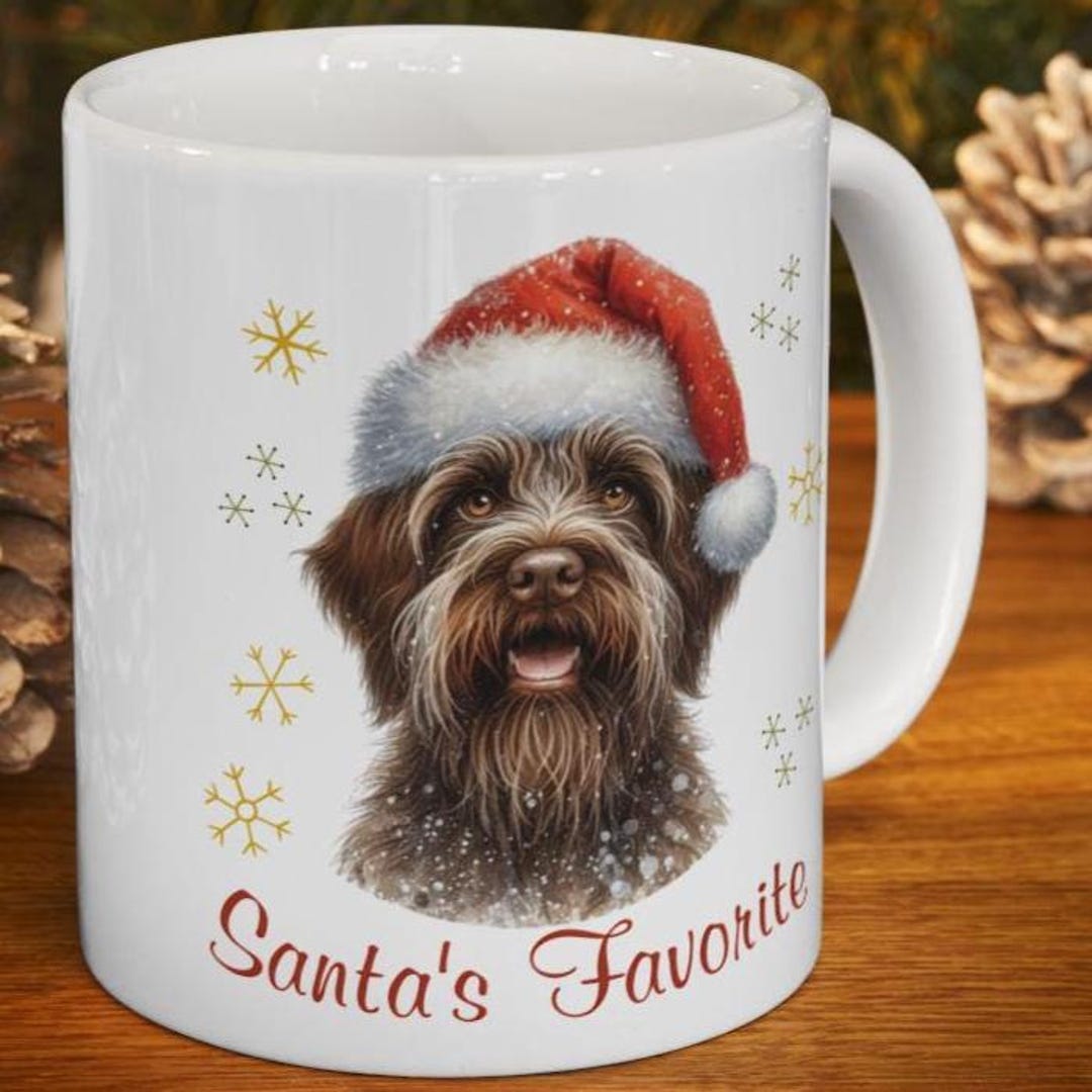 Wirehaired Pointing Griffon Christmas Mug - Santa's Favorite Holiday ...