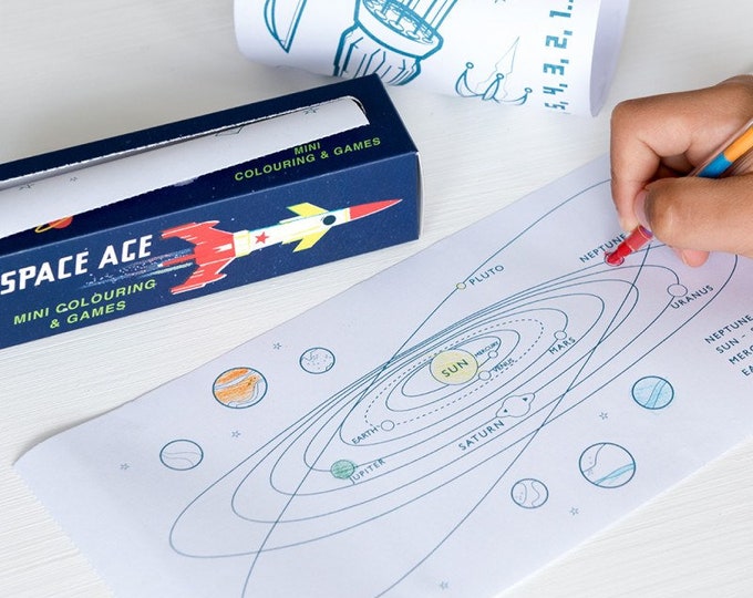 Space Colouring Roll of Paper Colouring Pages & Games - Etsy UK