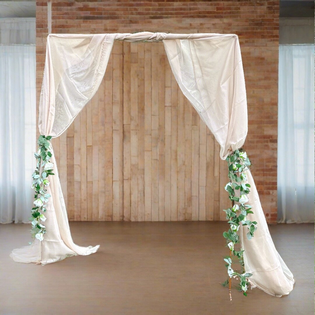 Taupe Wedding Draping Fabric 6m X 2.5m Wedding Ceremony Backdrop Fabric ...