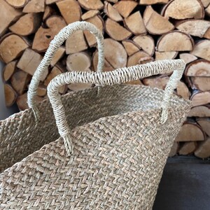 Natural Basket With Handle handmade Storage Shopping - Etsy UK