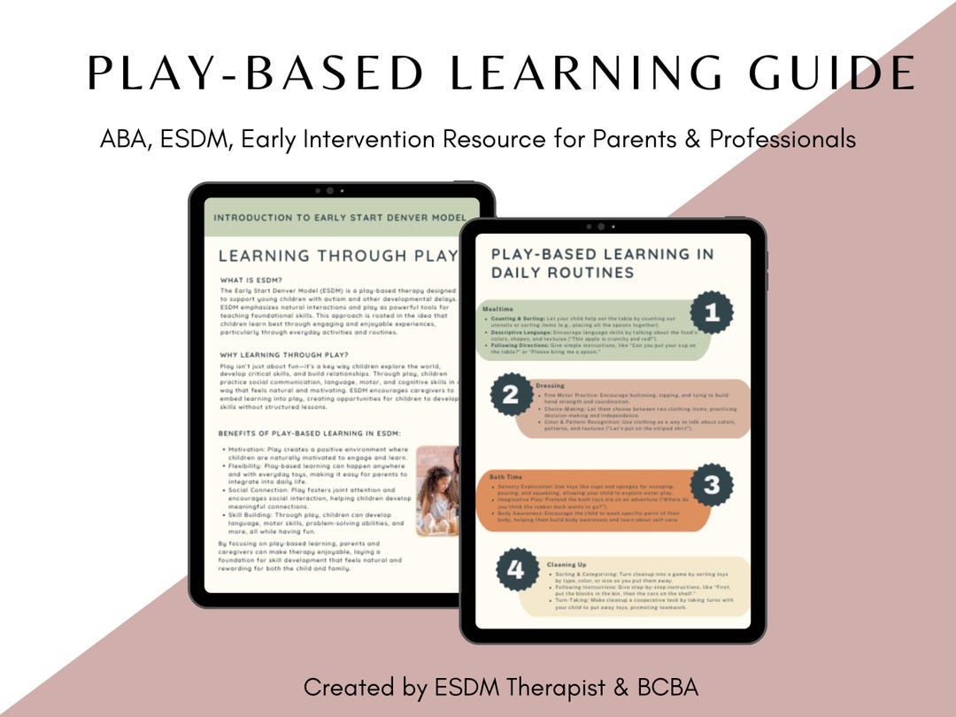 Play Based Learning Guide: ABA, ESDM Therapy (digital Download) - Etsy