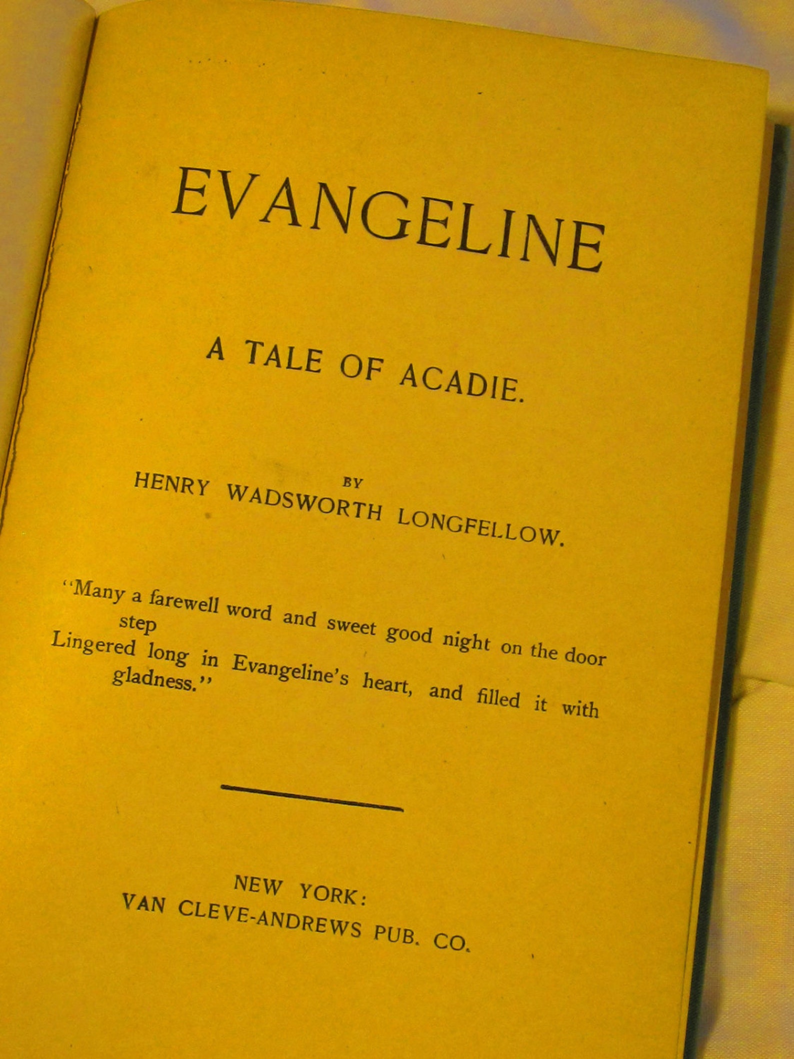 Evangeline A Tale of Acadie by Henry Wadsworth Longfellow - Etsy