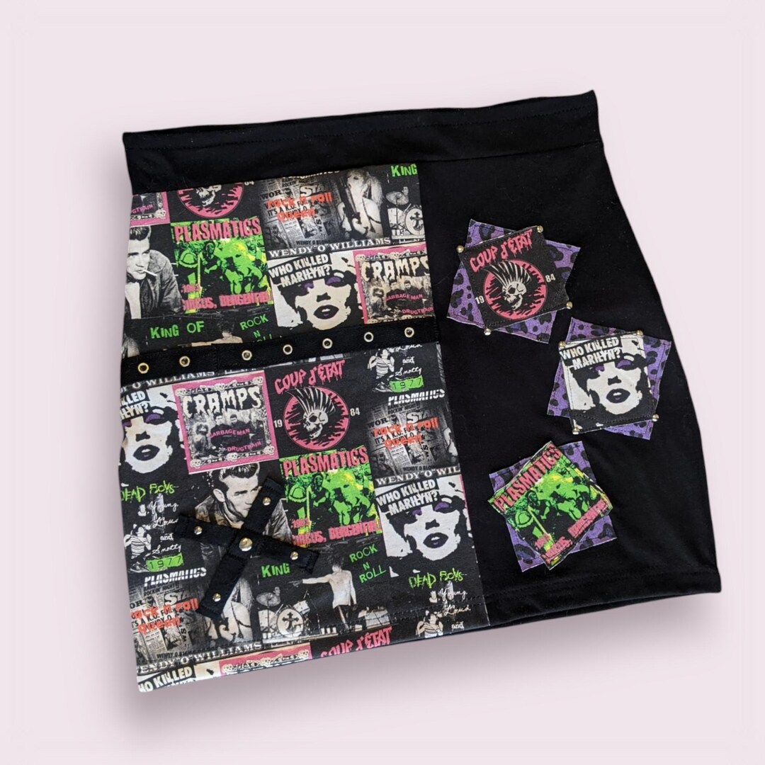Punk Skirt, Band Merch, Punk Merch, Punk Clothing, Alt Merch, Alt ...