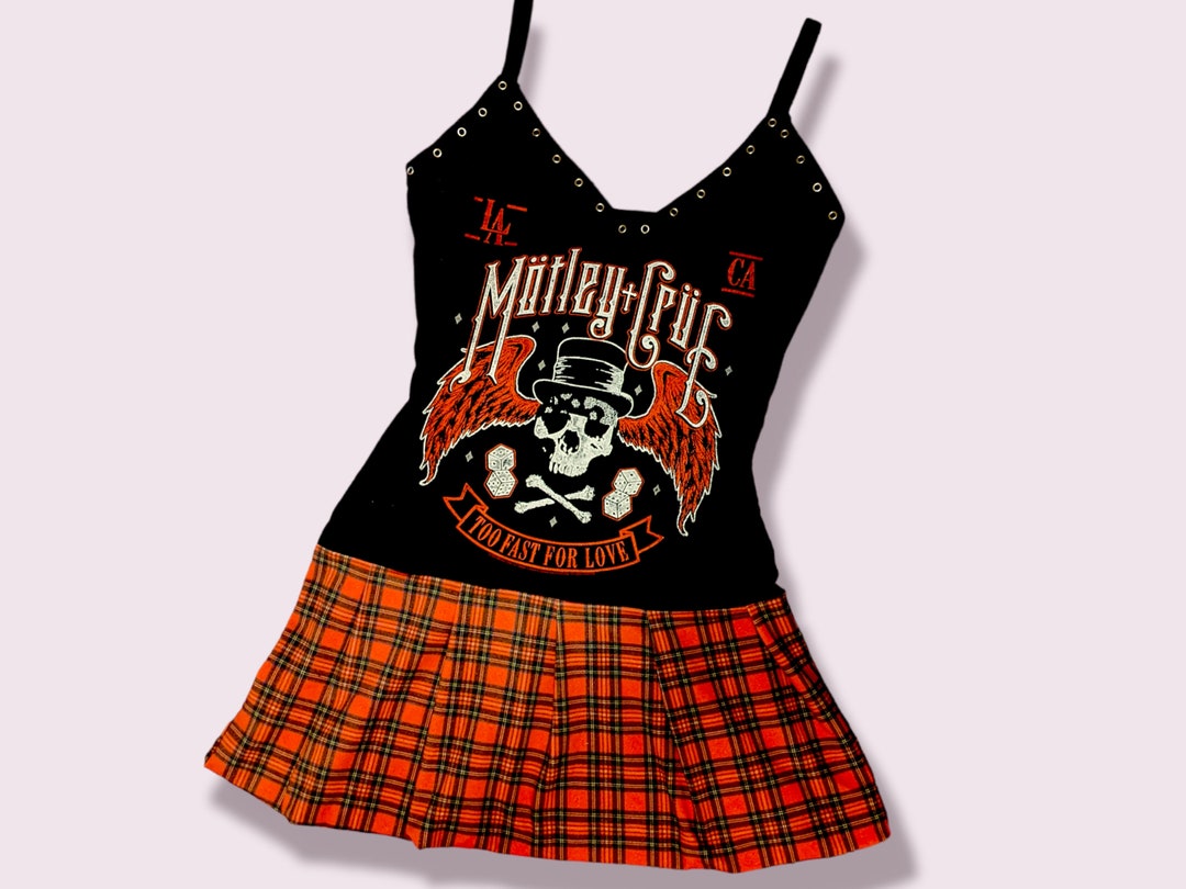 Motley Crue Dress, Too Fast for Love, Band Dress, Band Merch, Rock ...