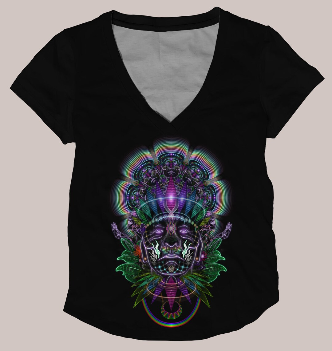 Ayahuasca Women's T-shirt Psychedelic Styles & Visionary Art V-neck ...