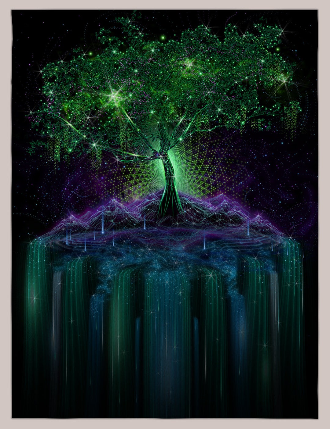 Tree of Life // Psychedelic Earth Blanket plush - Etsy