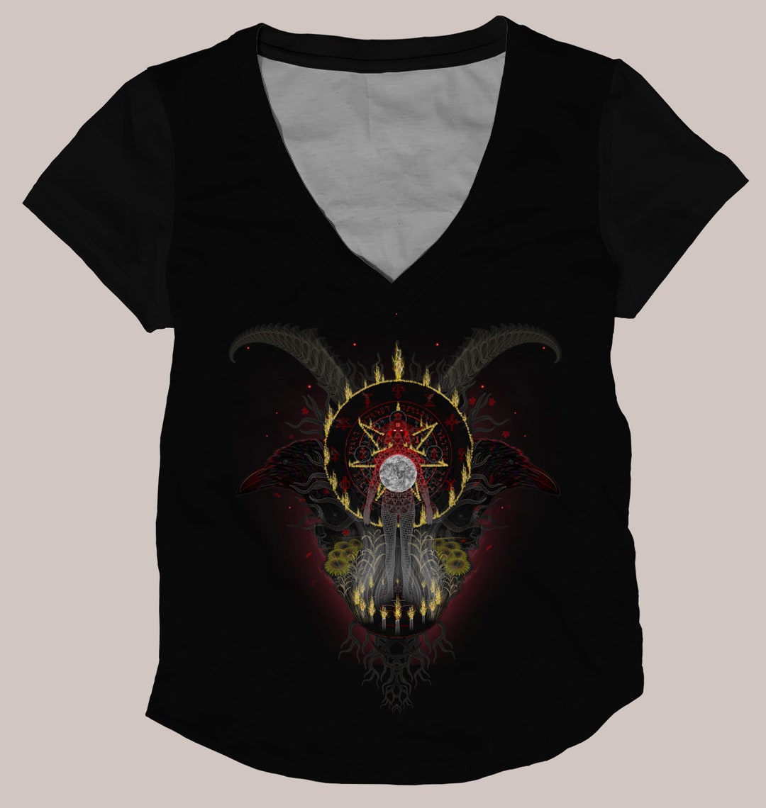 Samhain // Pagan Witch T-shirt front Print Womens Wiccan Tops by ...