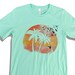 Beach Sunset Tee Shirt Palm Tree Malibu T-shirt Men's /ladies Screen ...