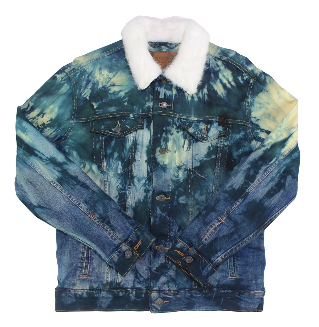 Men's / Ladies Levi's Tapestry Denim Trucker Jacket Custom Tie-dyed W ...