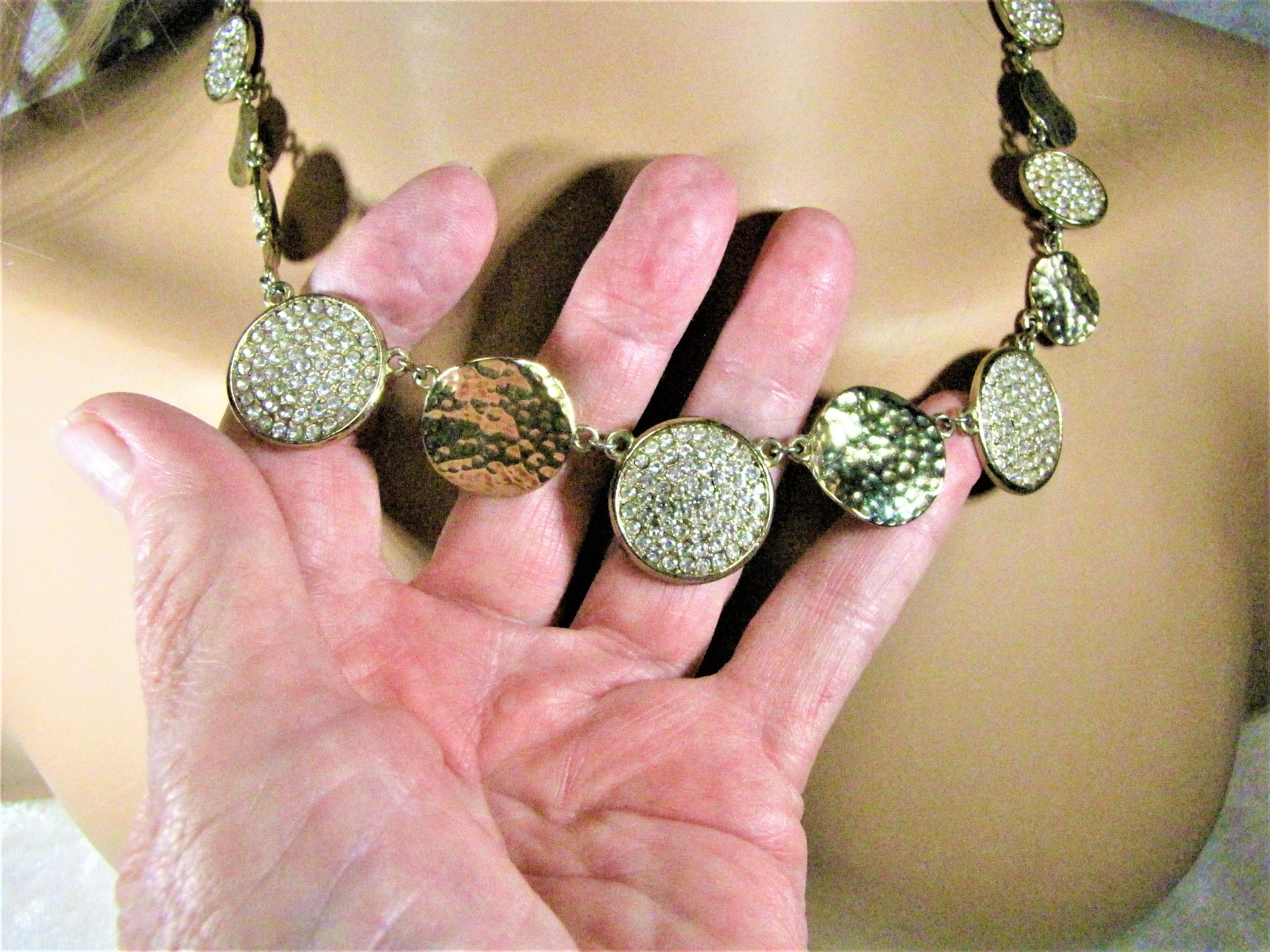 Statement Circle Coin Disk Necklace Gold Geometric Necklace - Etsy