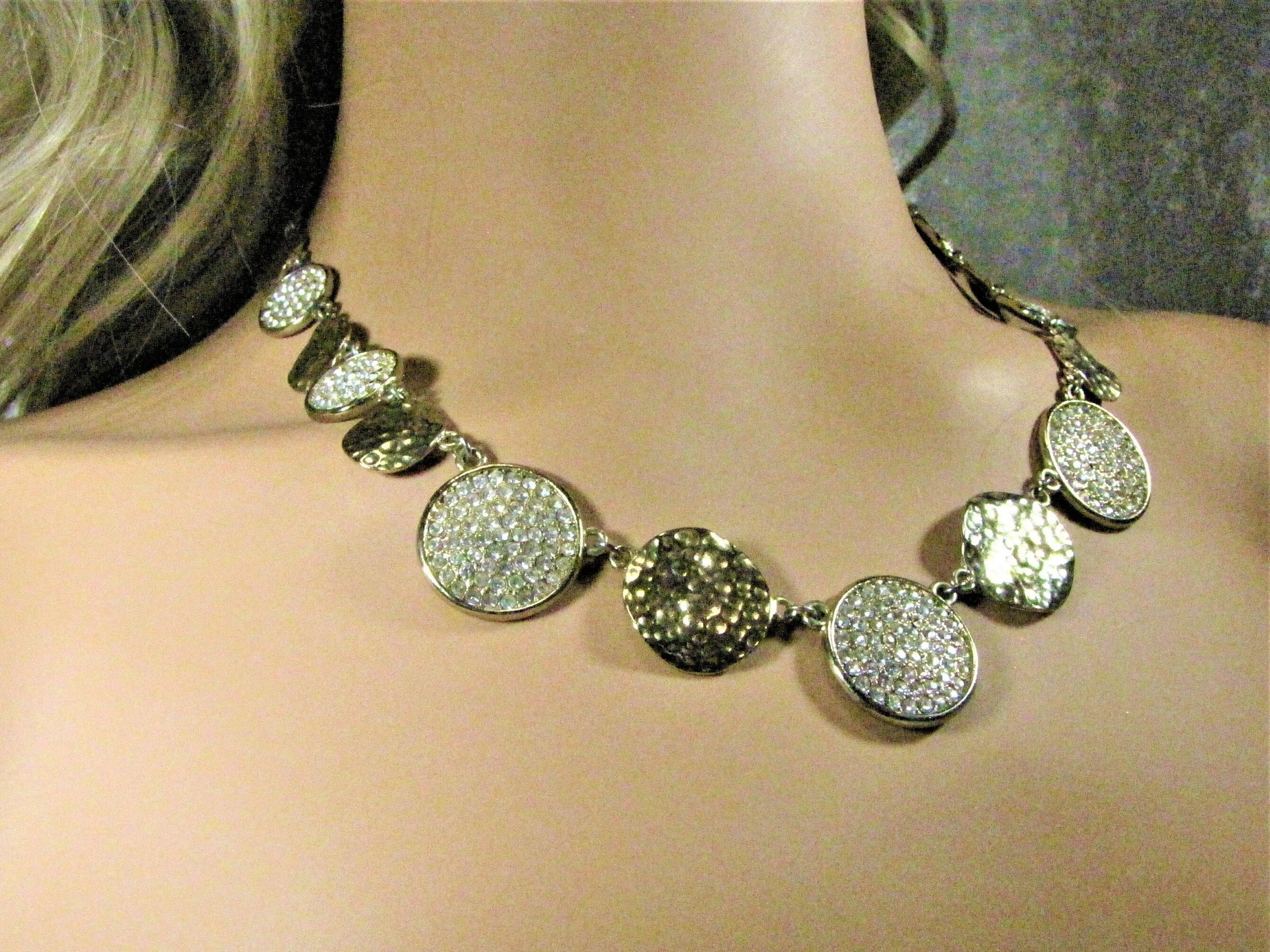 Statement Circle Coin Disk Necklace Gold Geometric Necklace - Etsy