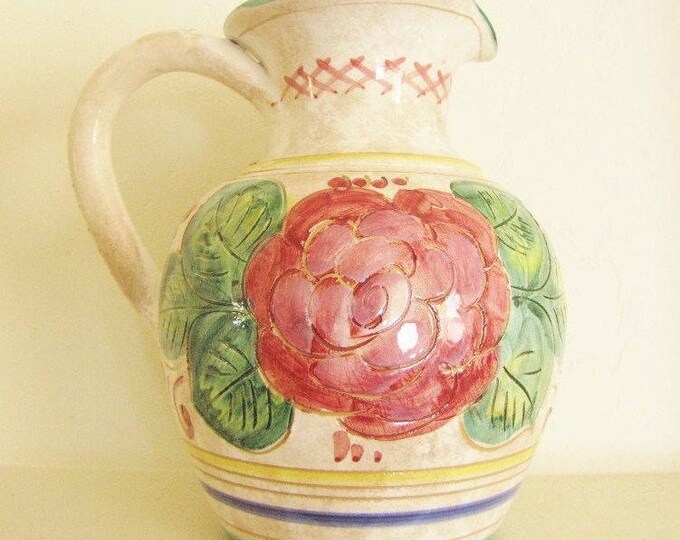 Farmhouse Cottagecore Home Decor Accents, Ceramic Clay Water Pitcher or ...