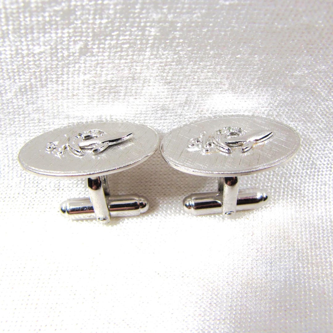 Sterling Silver Sword Cufflinks by Anson, Vintage Mens Suit Accessories ...