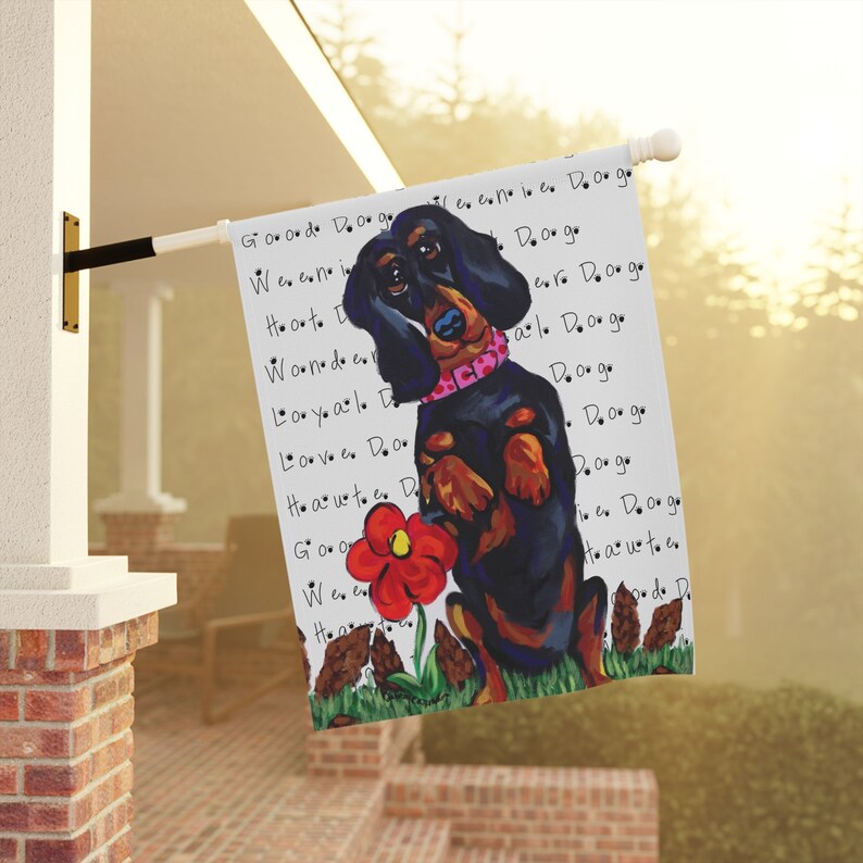 Dachshund Dog Garden & House Banner, Seasonal Flag, Dog Lover ...