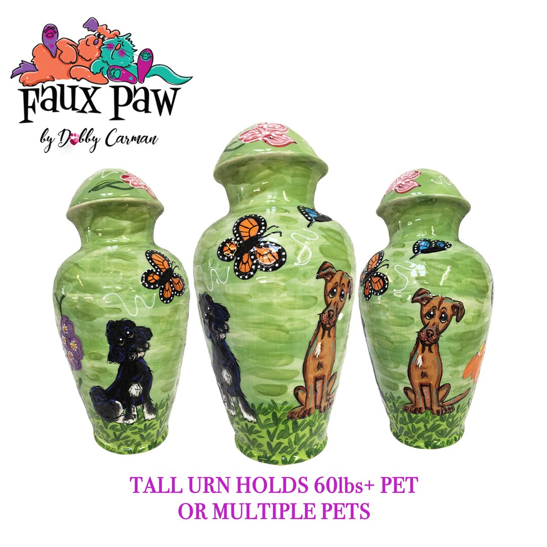 Companion Pet Urn, Multiple Pet Ashes Urn, XL Large Dog Urn, Tall Urn ...