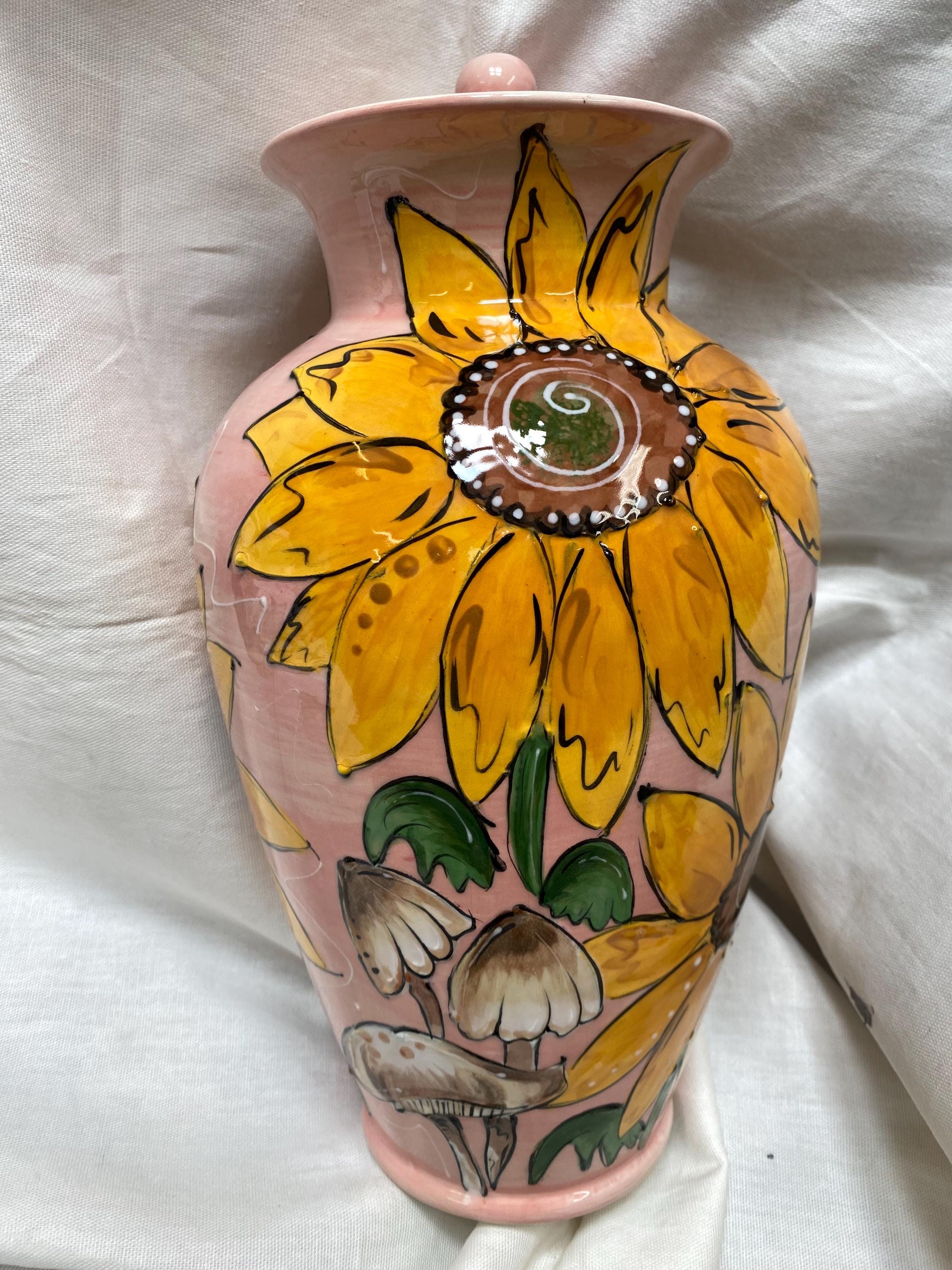 Urns- for Human Cremains Sunflower Butterfly , Memorial Urn Sets of ...