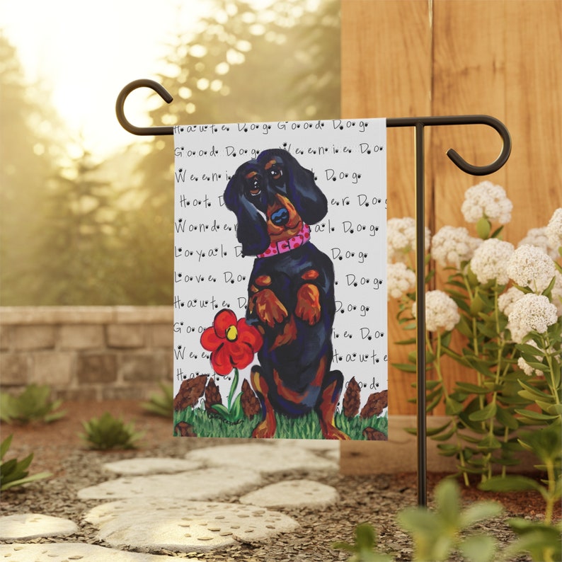 Dachshund Dog Garden & House Banner, Seasonal Flag, Dog Lover ...