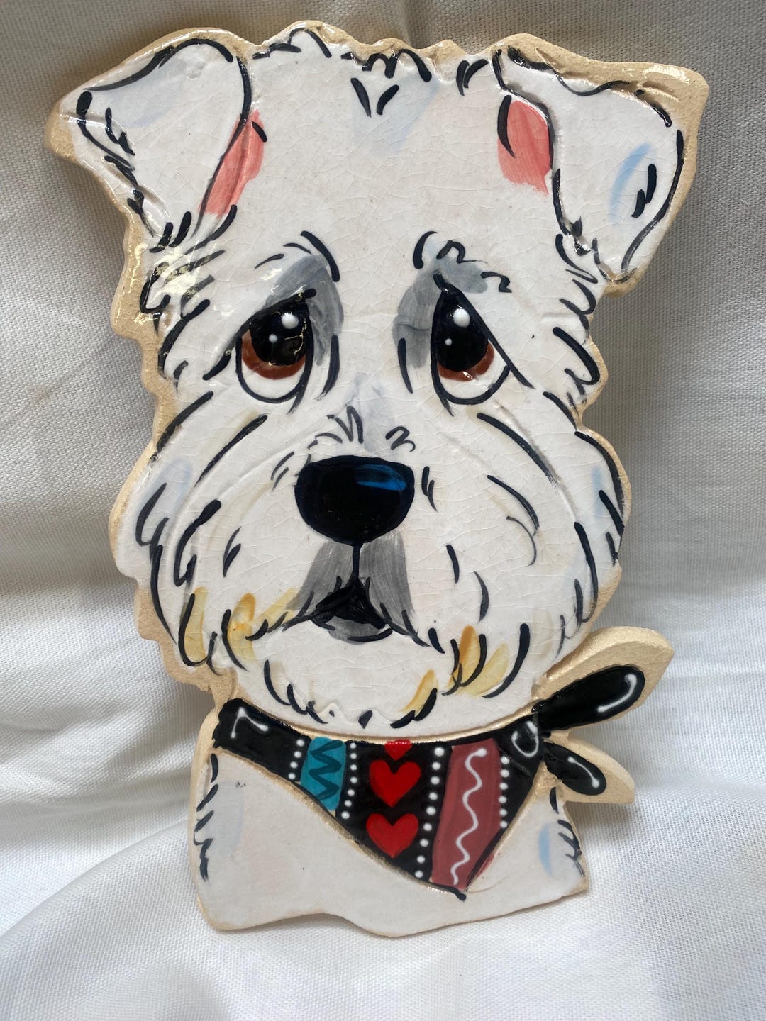 Custom Hand-painted Dog Face Westie Westie Art Dog Art Whimsical Unique ...