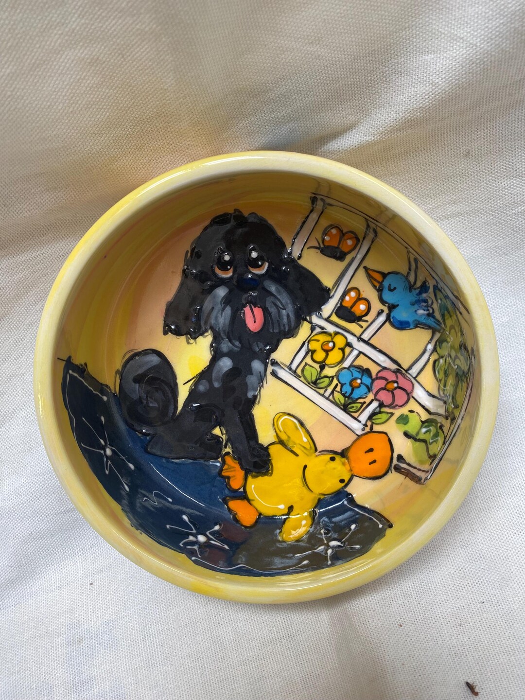 Cocker Spaniel Dog Bowl /dog Bowl / Custom / Art / Personalized / Pet ...