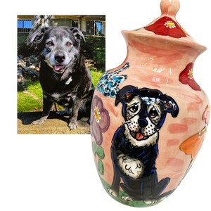 Custom Painted Maltese Pet Urn Faux Paw Productions Small Urn Pet Loss ...
