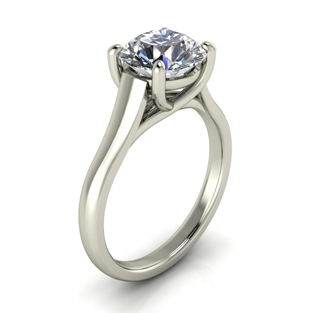 Juliette Forever One Moissanite 4 Prong Lucerne Solitaire Ring - Etsy ...
