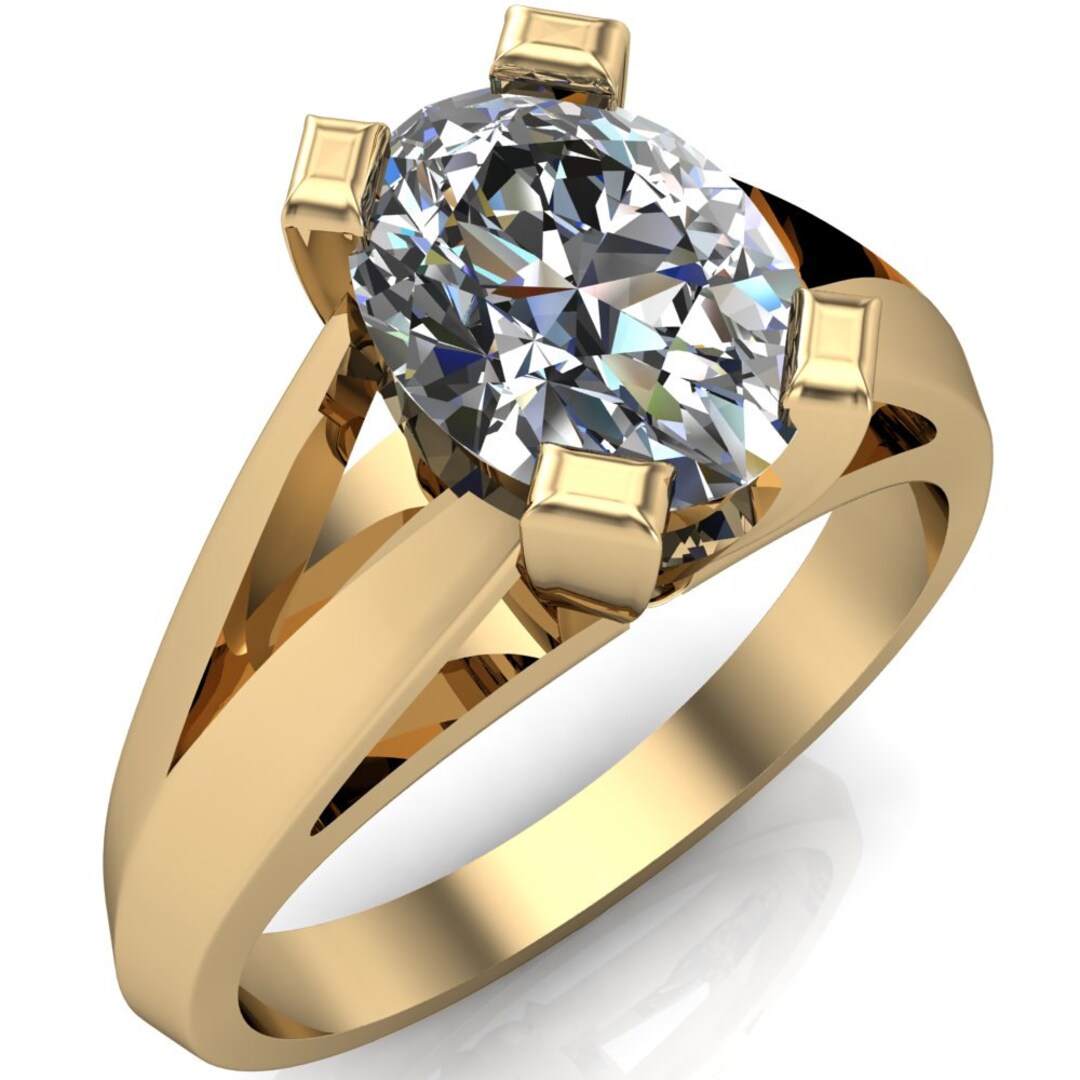 Juliette Charles & Colvard Forever One Oval Moissanite Beverley 4 Prong ...