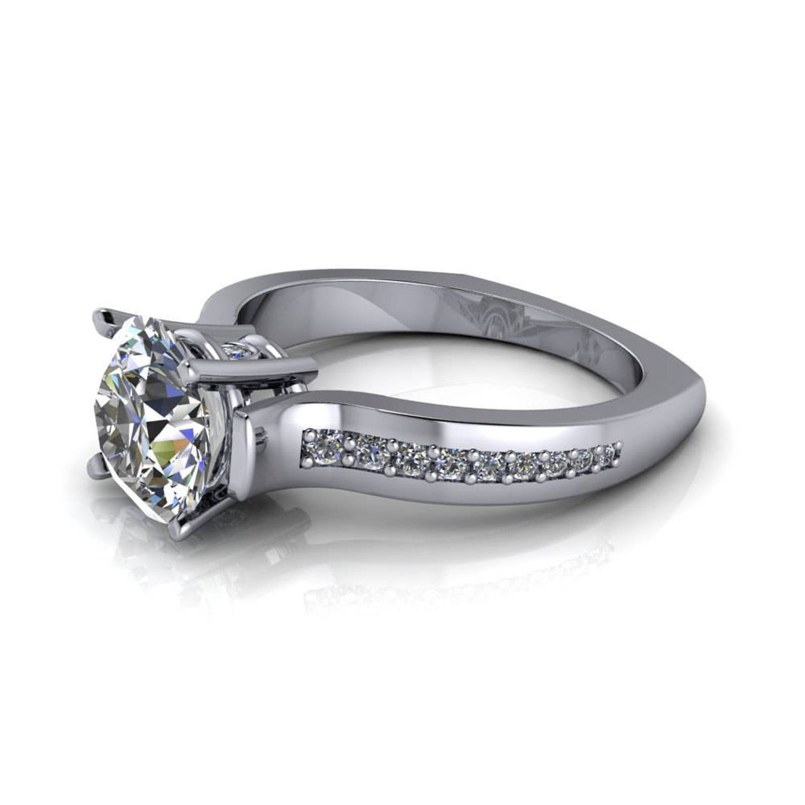 Fletcher Round Forever One Hearts & Arrows Moissanite Diamond Channel 4 ...