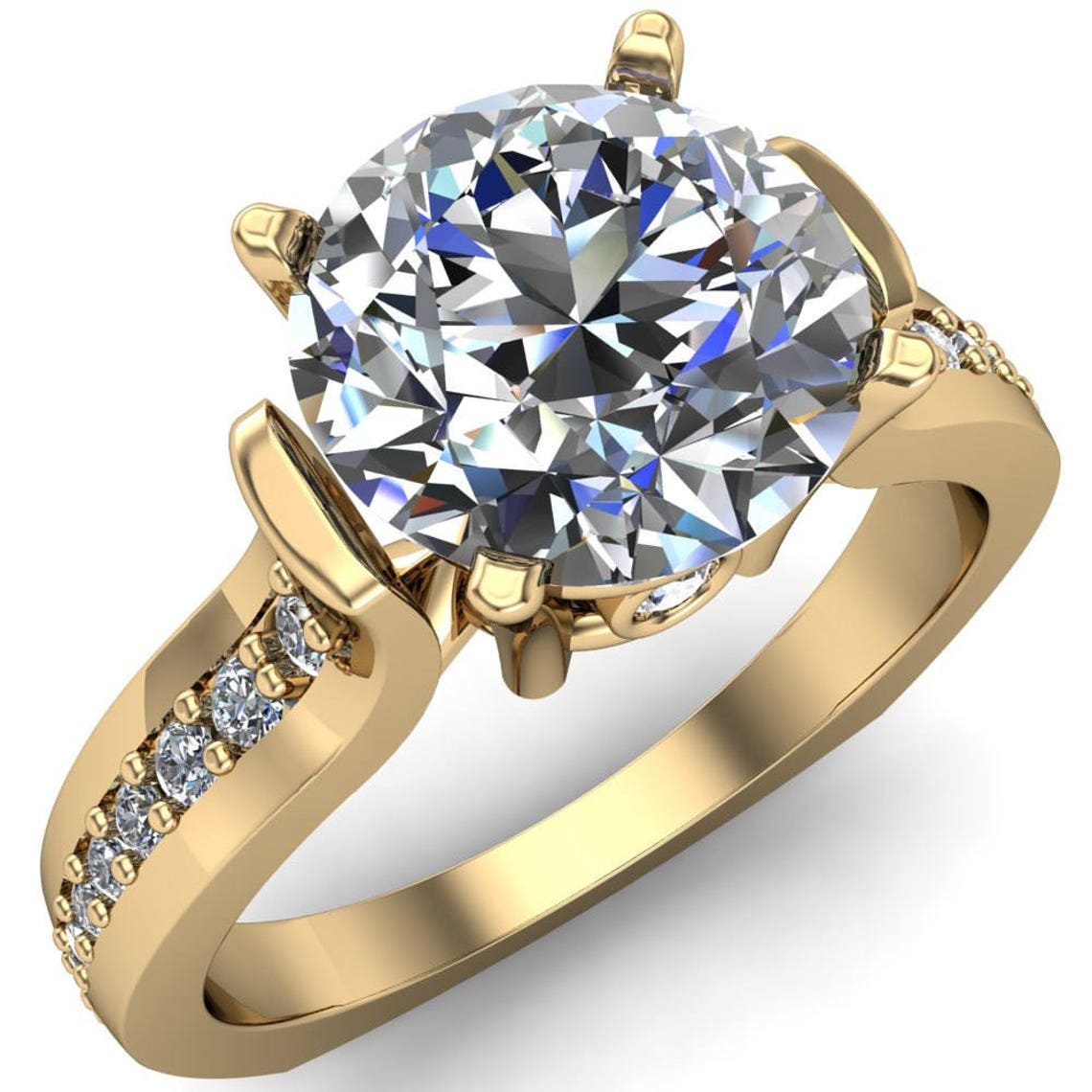 Fletcher Round Forever One Hearts & Arrows Moissanite Diamond Channel 4 ...
