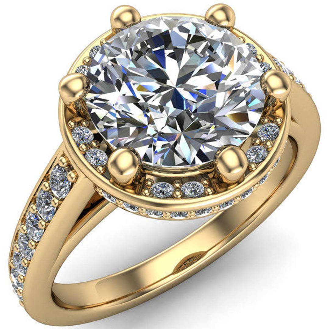 Acadia Round Forever One Hearts & Arrows Moissanite 6-prong Diamond ...