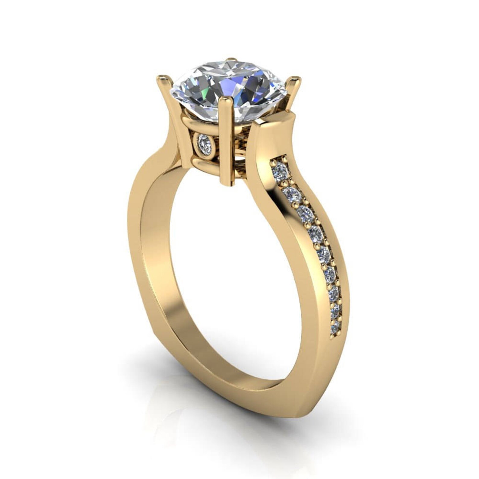 Fletcher Round Forever One Hearts & Arrows Moissanite Diamond Channel 4 ...