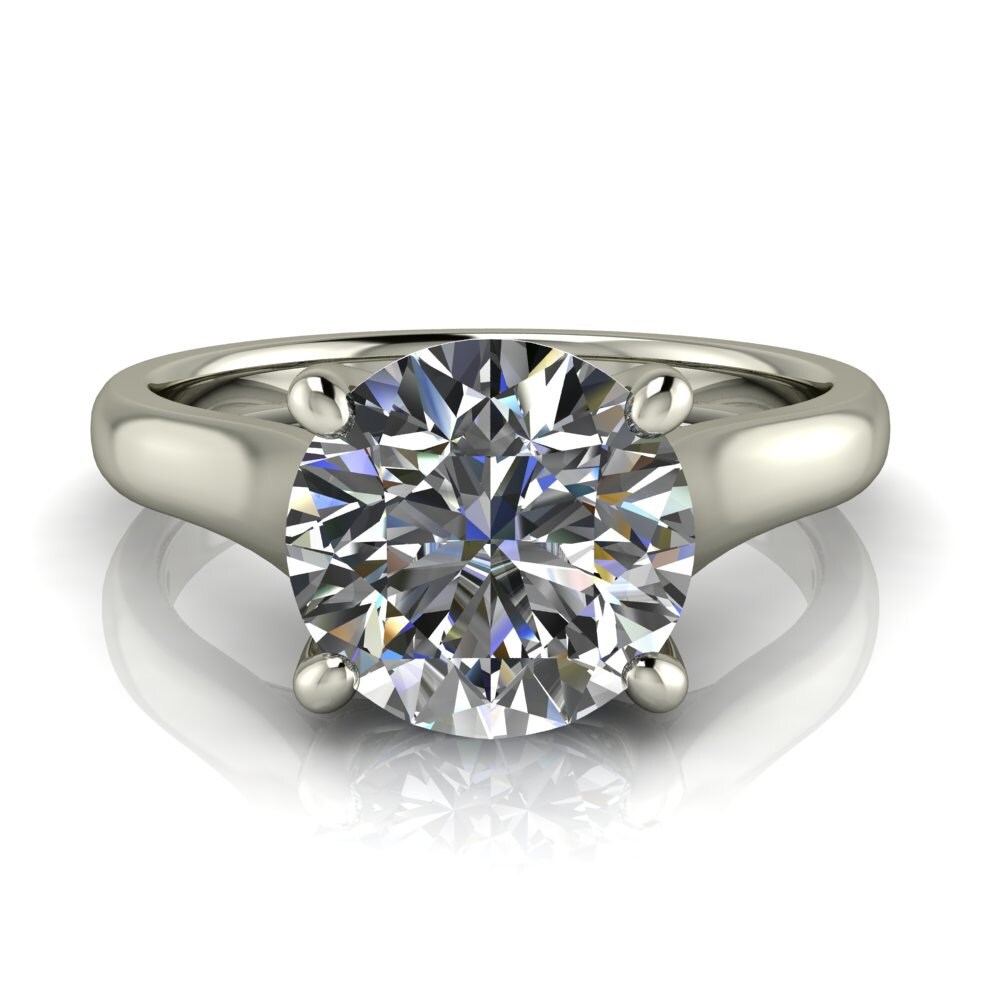 Juliette Forever One Moissanite 4 Prong Lucerne Solitaire Ring - Etsy ...