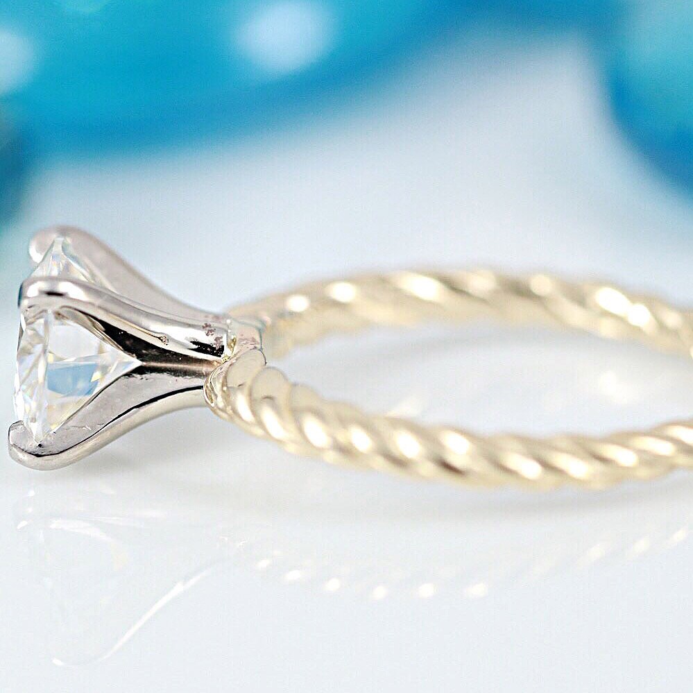 Juliette Charles & Colvard Forever ONE Moissanite Round Two-tone 14K ...