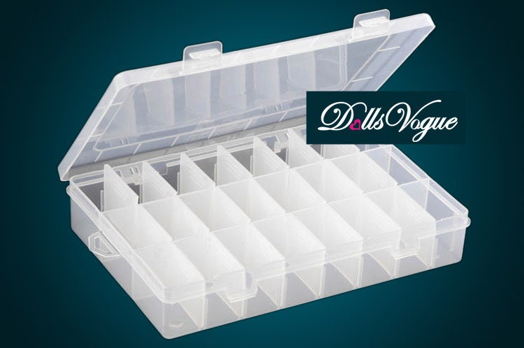 24 Compartment Plastic Small Parts Storage Box With Movable | Etsy