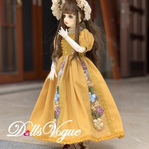 BJD Dress Outfit Vintage Handmade 1/4 MSD 1/3 BJD Doll England - Etsy