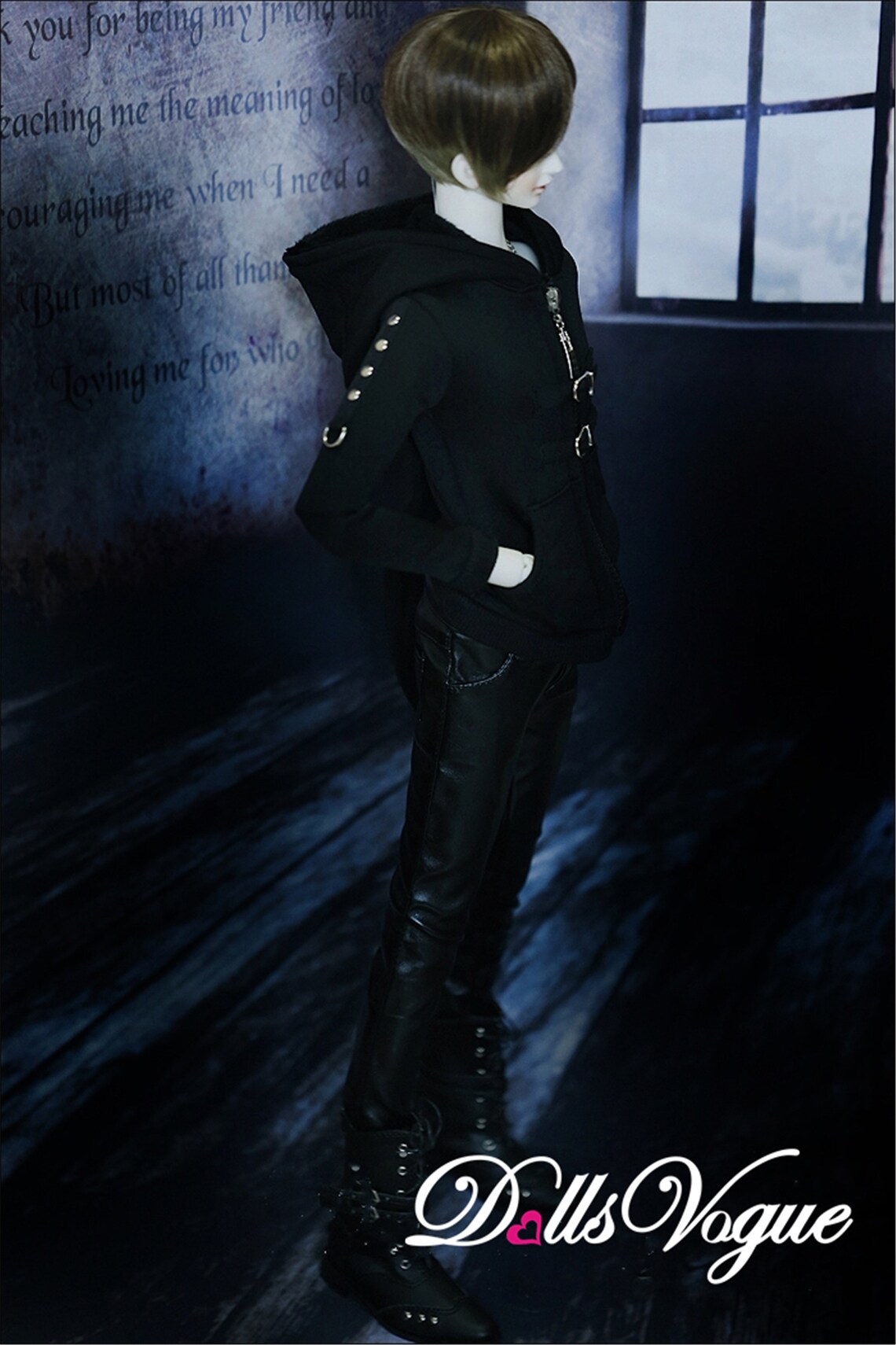 1/4 MSD 1/3 SD Bjd Doll Hoodie Dark Gray Punk Bjd Doll Clothes - Etsy