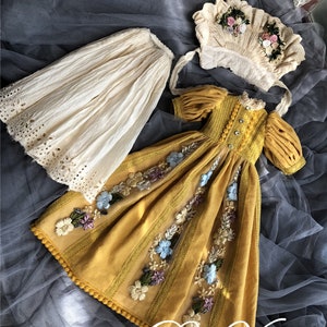 BJD Dress Outfit Vintage Handmade 1/4 MSD 1/3 BJD Doll England - Etsy