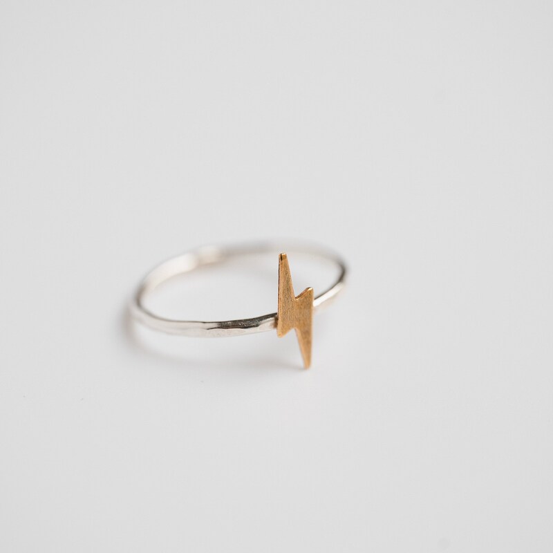 Lightning Bolt Ring - Etsy