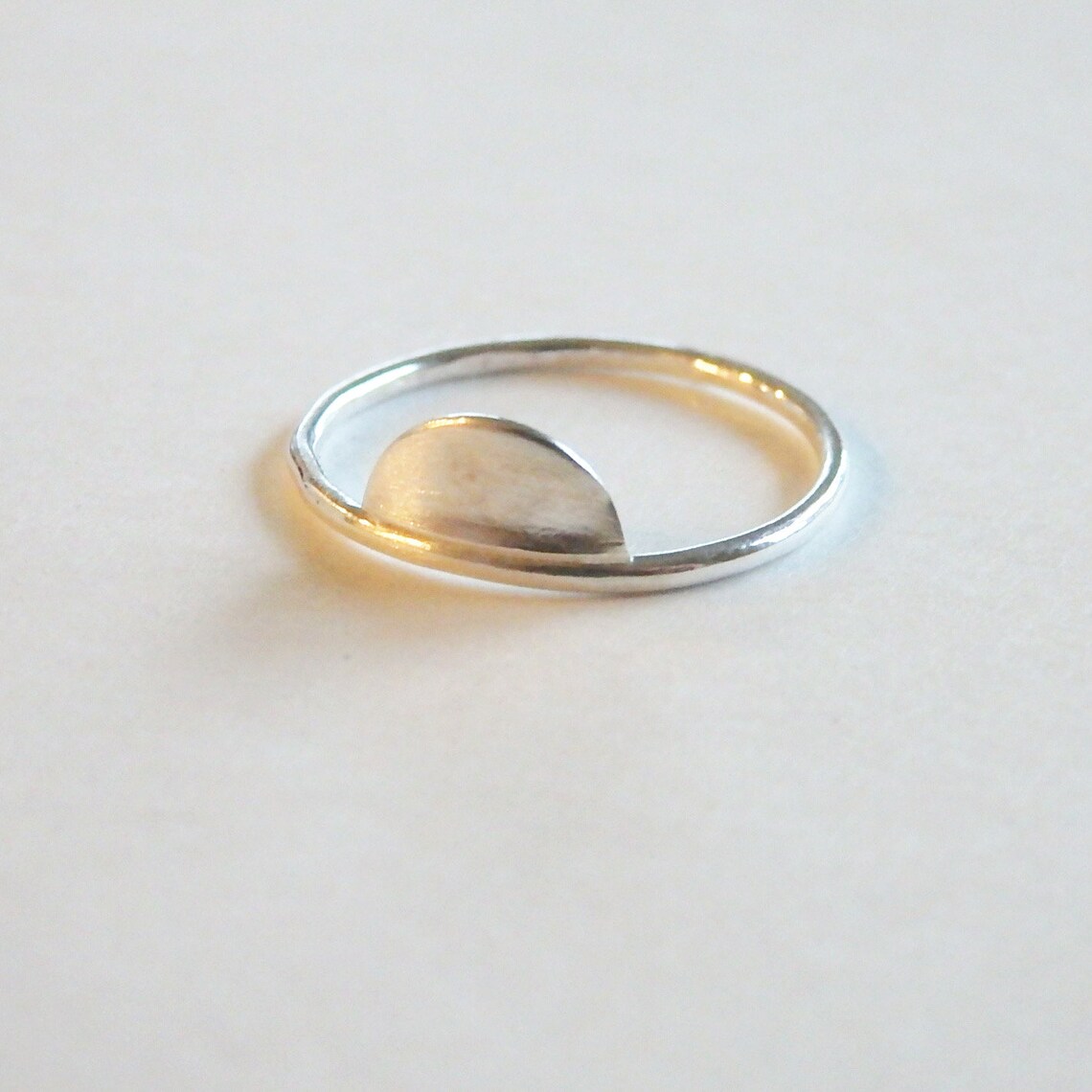 Semi Circle Stacking Ring Semi Circle Ring Stacking Ring | Etsy