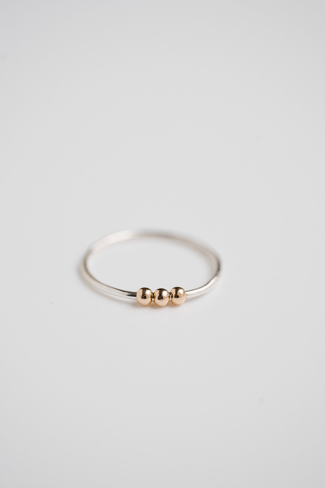 Dainty Abacus Stacking Ring in Mixed Metal; Stacking Ring; Mixed Metal ...