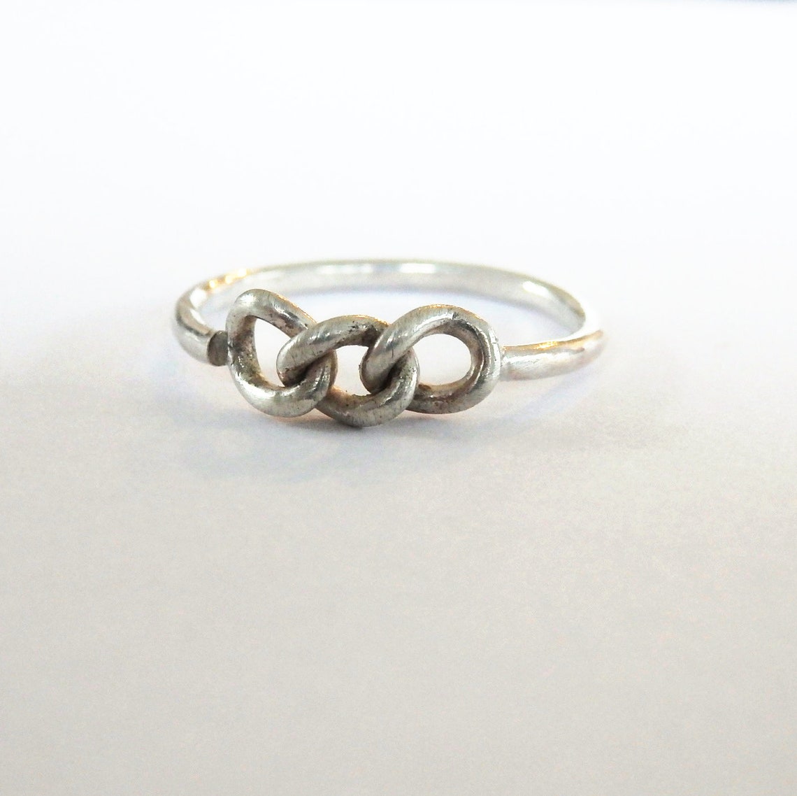 Sterling Silver Chain Ring Sterling Silver Stacking Ring | Etsy