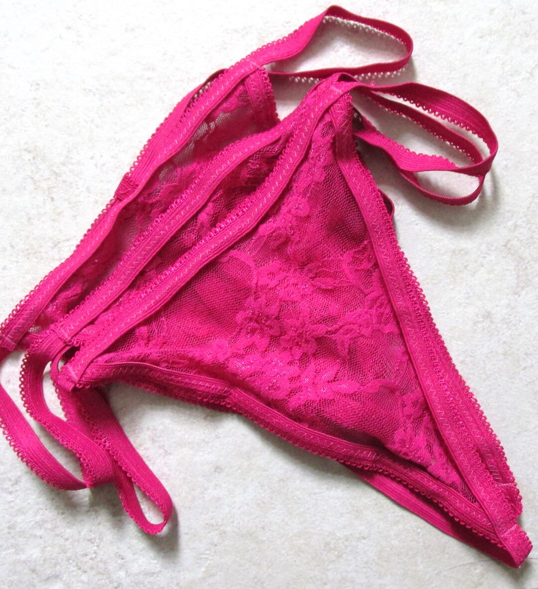 3 X Tanga String Mesh Thongs. Hot Pink Lace. READ DESCRIPTION - Etsy