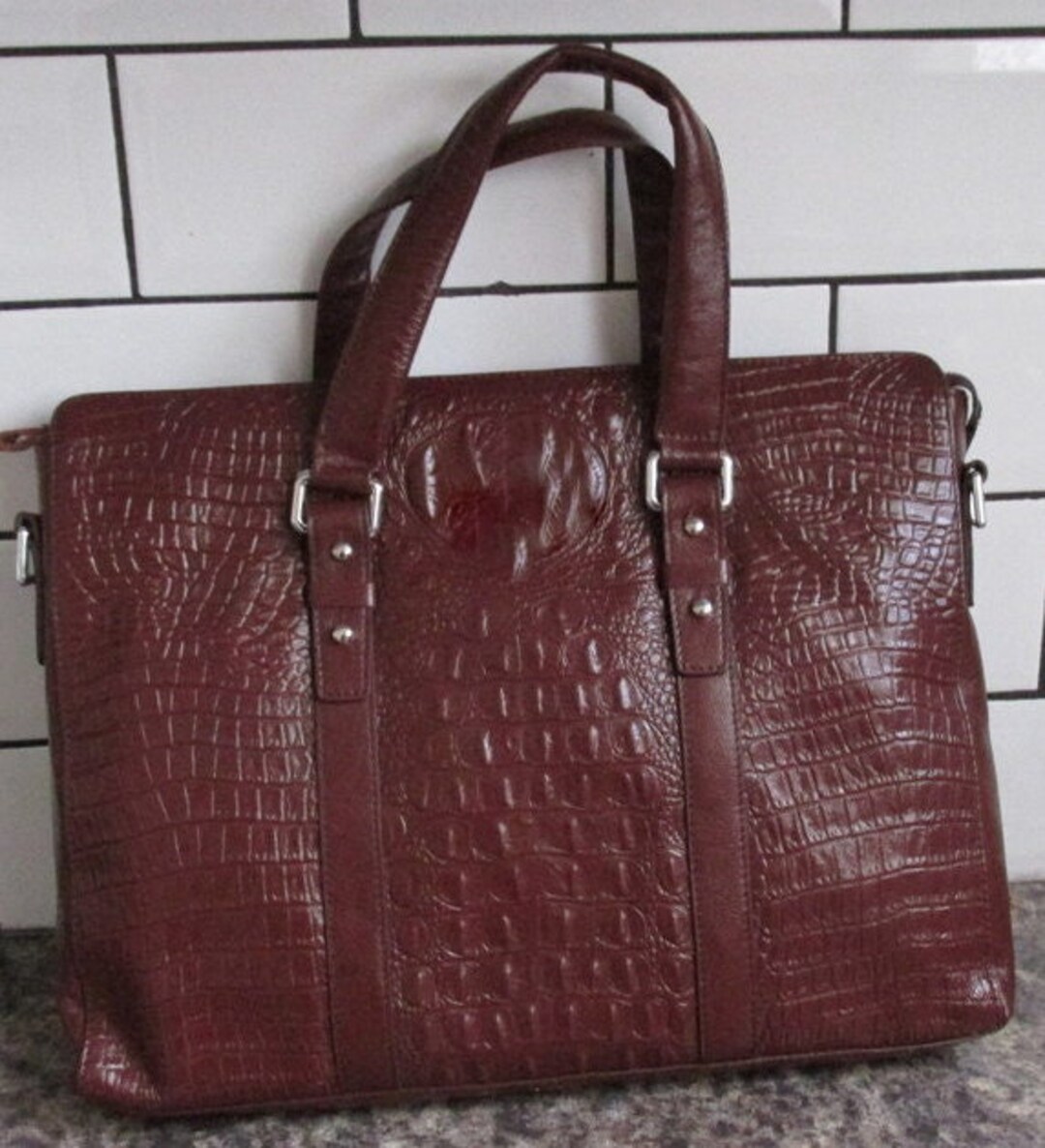 Prada Leather Laptop Office Briefcase. Laptop Unisex Work Office ...