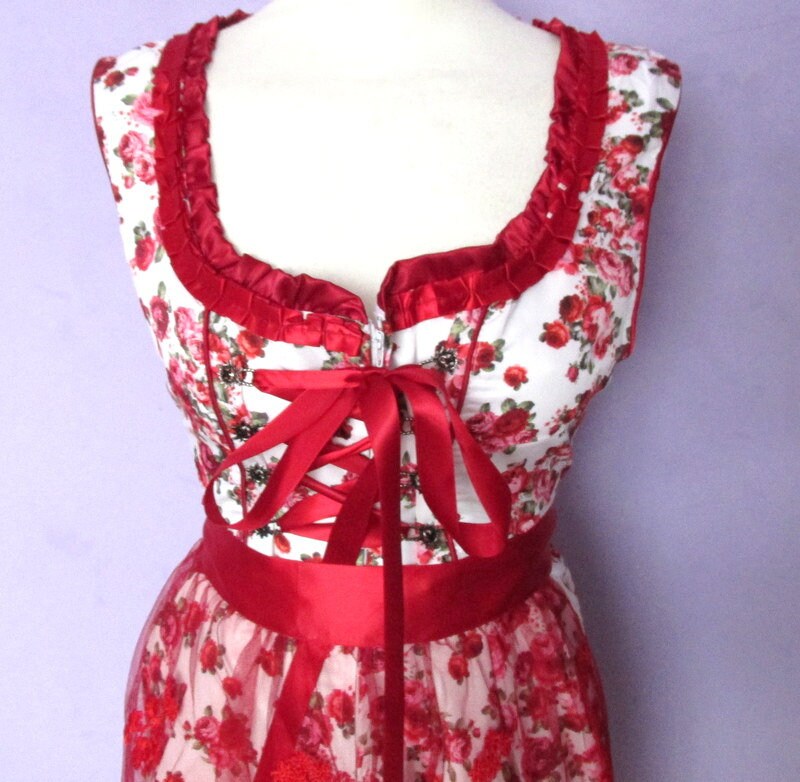 Play Wench Cosplay Ruffles Floral Satin Ribbon Role Peasant - Etsy UK