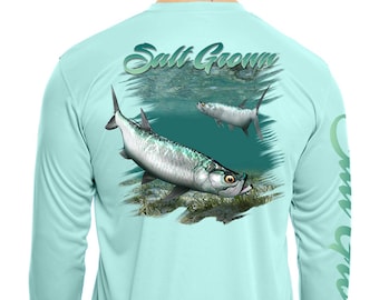 Salt Grown Saltwater Microfiber Uv Long Sleeve Fishing T Shirt | Etsy