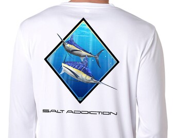 Salt Addiction Saltwater Microfiber Uv Long Sleeve Fishing T - Etsy