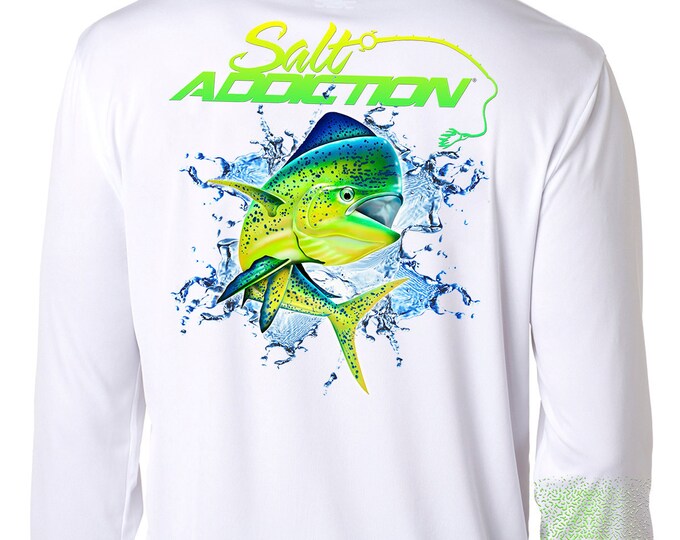 Salt Addiction Saltwater Microfiber Uv Long Sleeve Fishing T Shirt ...