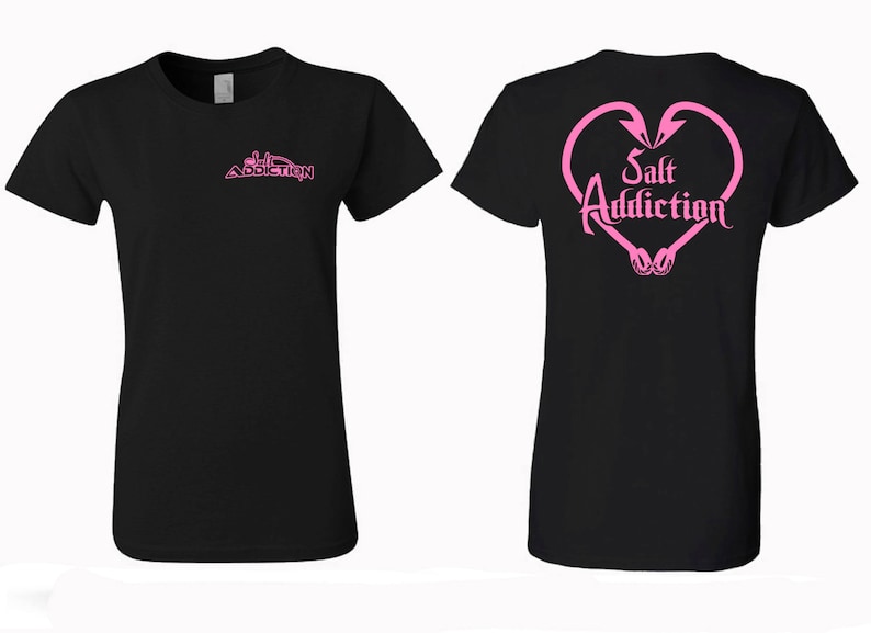 Salt Addiction Womens Heart Hooks T Shirt Fishing,fish,ocean,saltwater ...