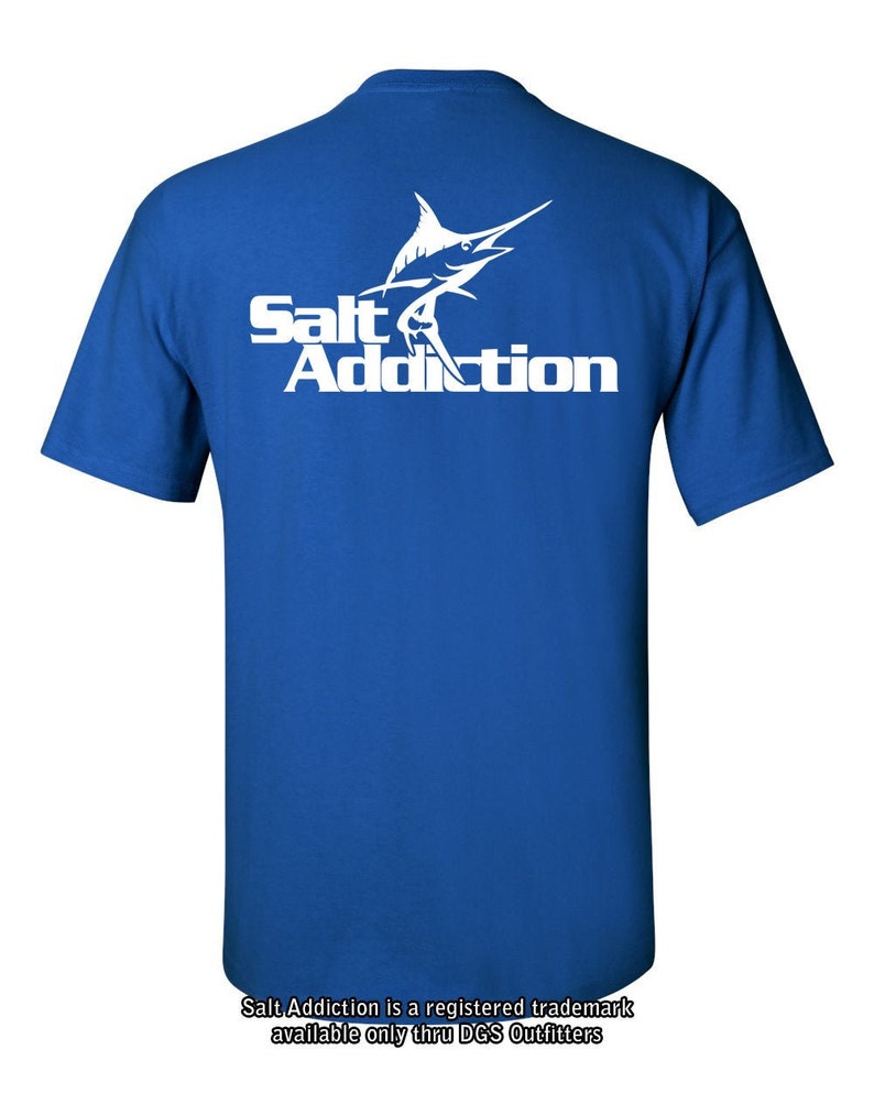 Salt Addiction Marlin Logo T Shirt Fishing T Shirt Ocean Flats Trolling ...