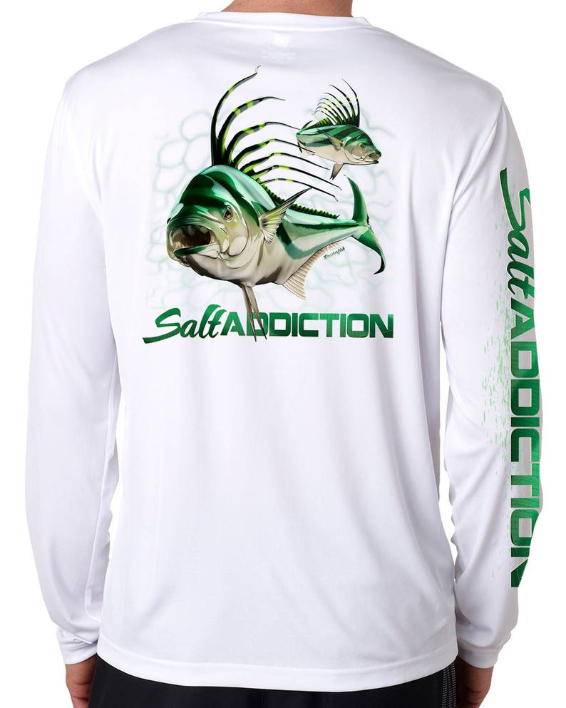 Salt Addiction T Shirt Saltwater Microfiber Uv Long Sleeve Fishing ...