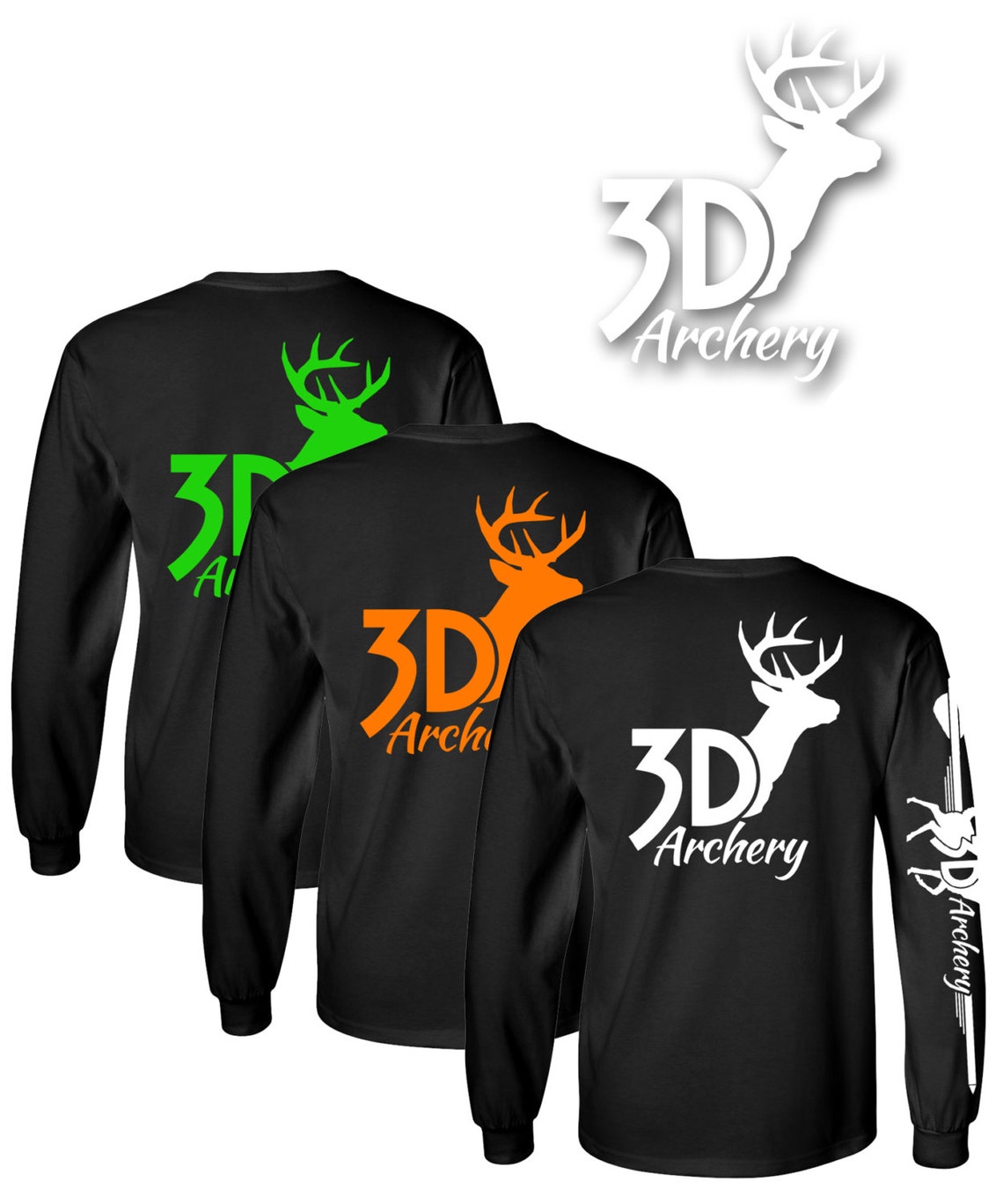 3D Archery Long Sleeve T Shirt Bowhunting Apparel Compound Bow Hunting ...